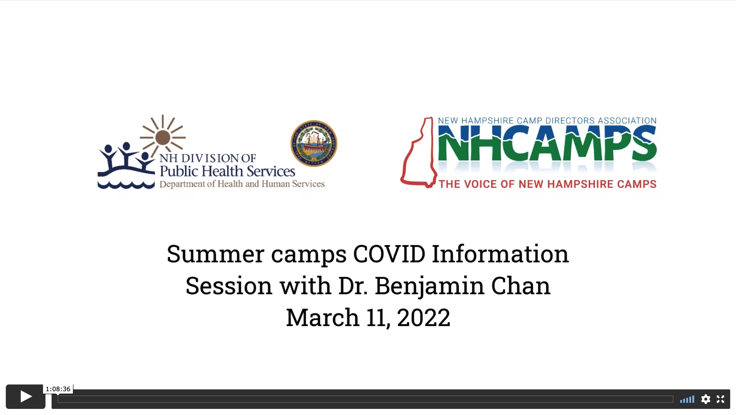Recorded Session: 2022 DHHS COVID Information Session with Dr. Benjamin ...
